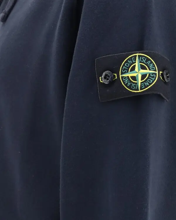 Stone Island Cotton Zip-up Hoodie With Compass Logo