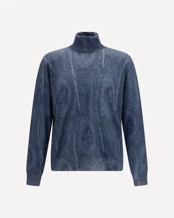 Etro Printed Turtleneck Sweater