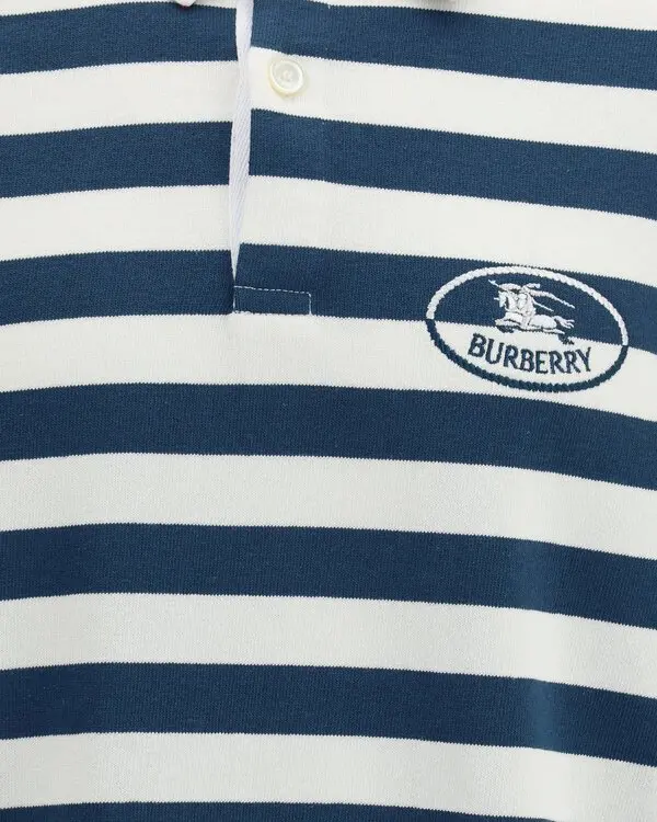 Burberry Triped Long-leeve Cotton Polo