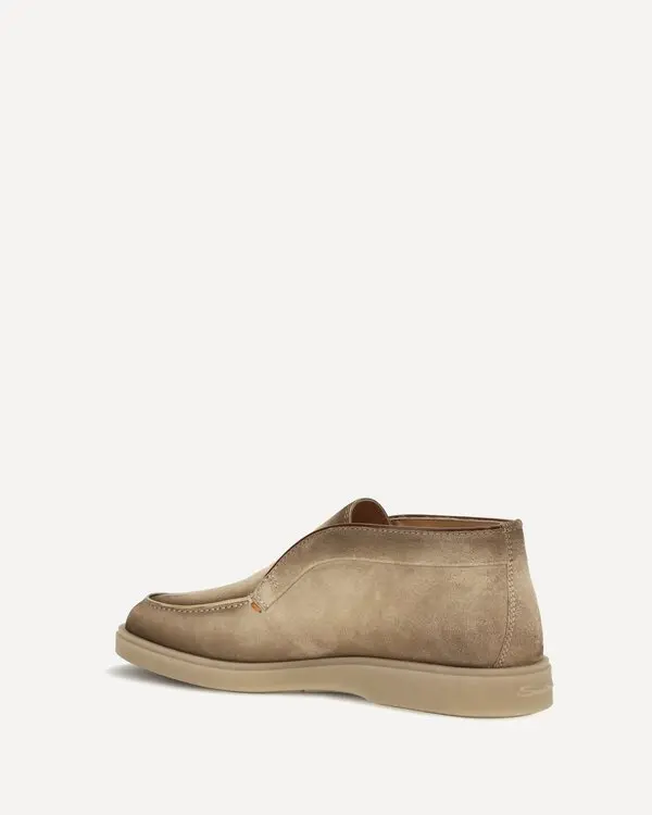 Santoni Digits Suede Slip-on Loafers