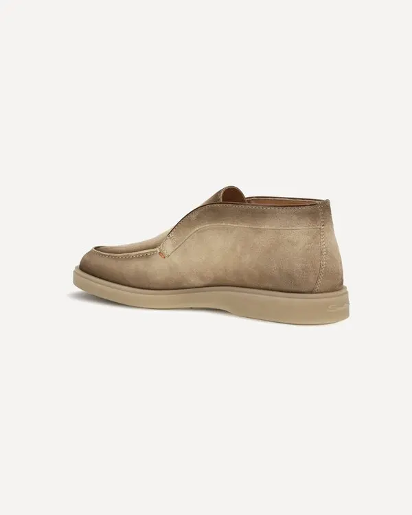 Santoni Digits Suede Slip-on Loafers