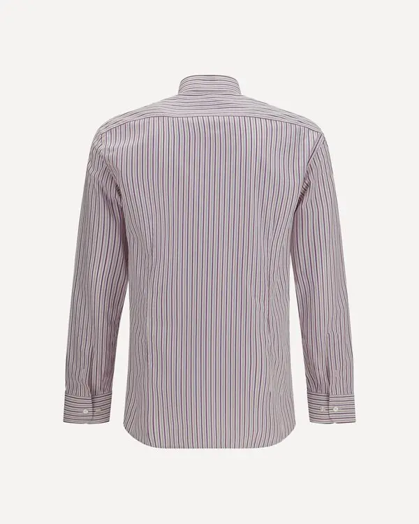 Etro Roma Striped Cotton Shirt With Pegaso Logo