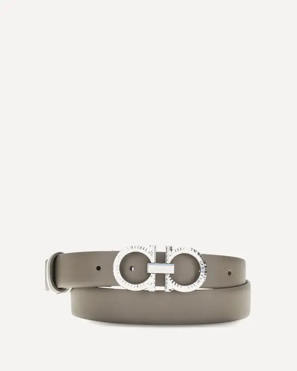 FERRAGAMO Reversible And Adjustable Gancini Belt - Multicolour