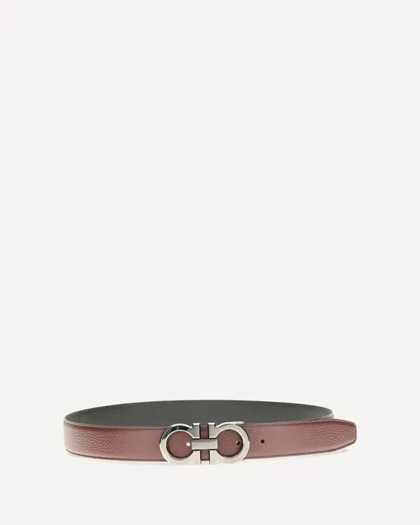 FERRAGAMO Reversible And Adjustable Gancini Belt