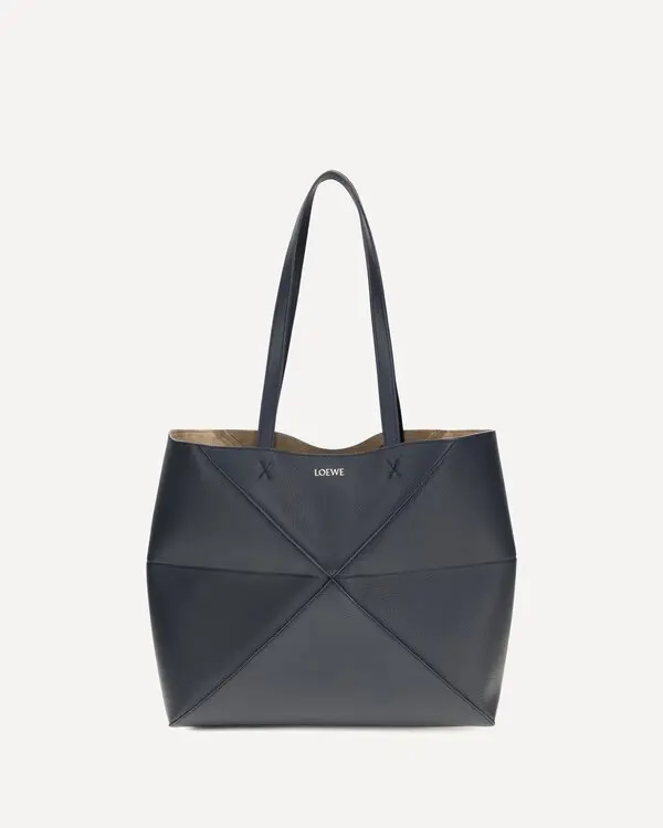 Loewe Medium Puzzle Fold Tote Bag - Blue