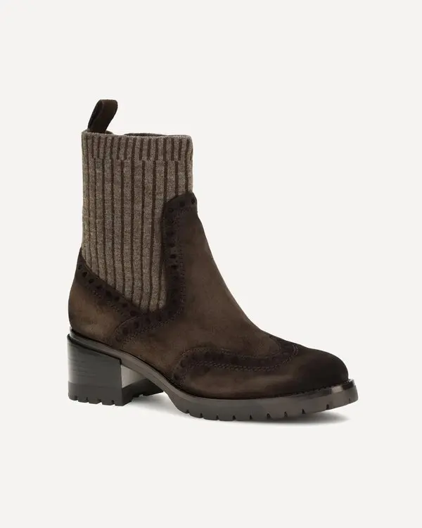 Santoni Suede Ferret Boots
