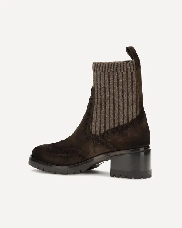 Santoni Suede Ferret Boots
