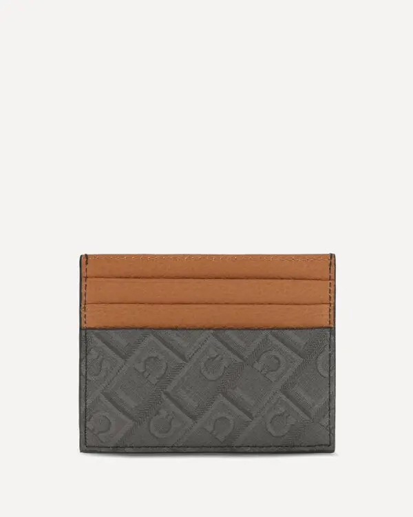 FERRAGAMO Monogram Leather Cardholder