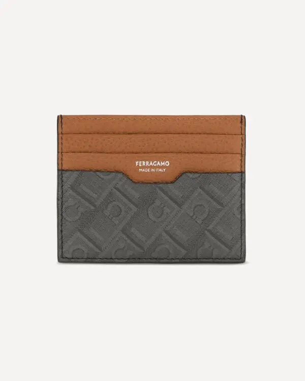 FERRAGAMO Monogram Leather Cardholder