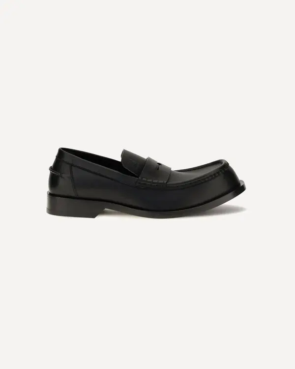 Loewe Bobine Polished Calfskin Loafers