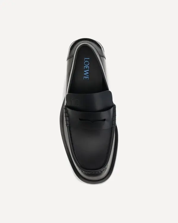 Loewe Bobine Polished Calfskin Loafers
