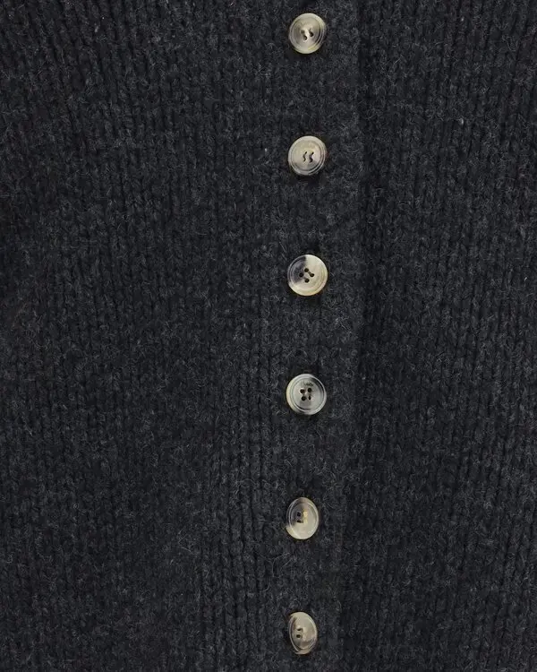Khaite Axel V-neck Cashmere Cardigan - Grey