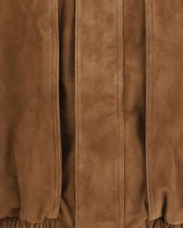 Magda Butrym Suede Bomber Jacket
