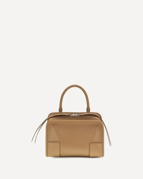 Loewe Small Amazona 180 Handbag In Calfskin - Beige