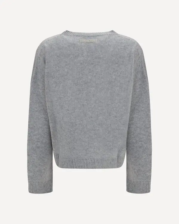 Fabiana Filippi Cashmere Mélange Crewneck Sweater - Grey