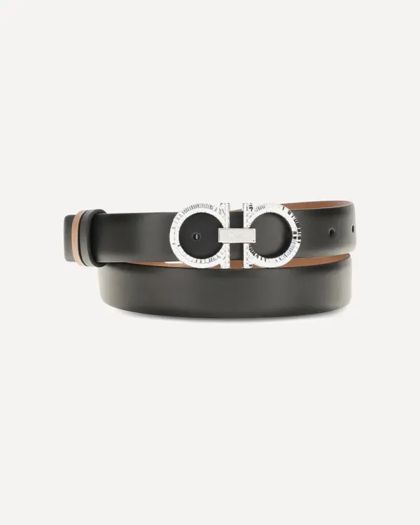 FERRAGAMO Reversible And Adjustable Gancini Belt