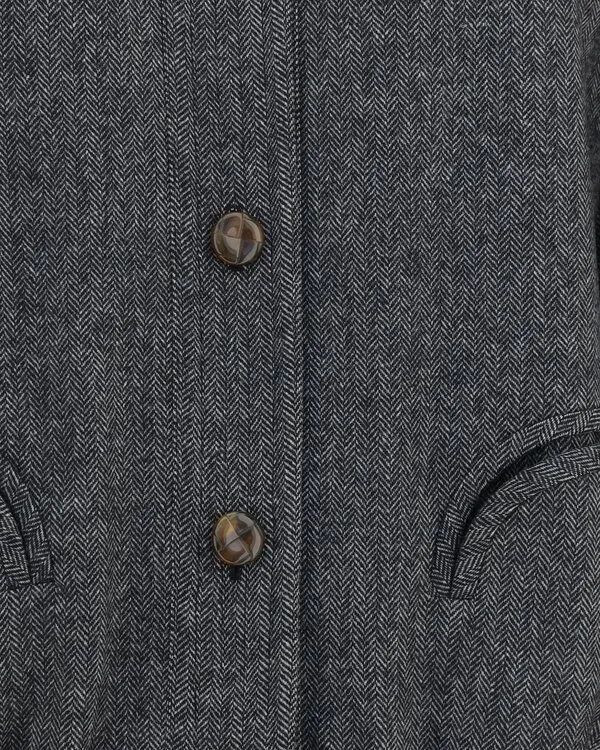 BLAZÉ MILANO Coiba Herringbone Wool Blend Jacket