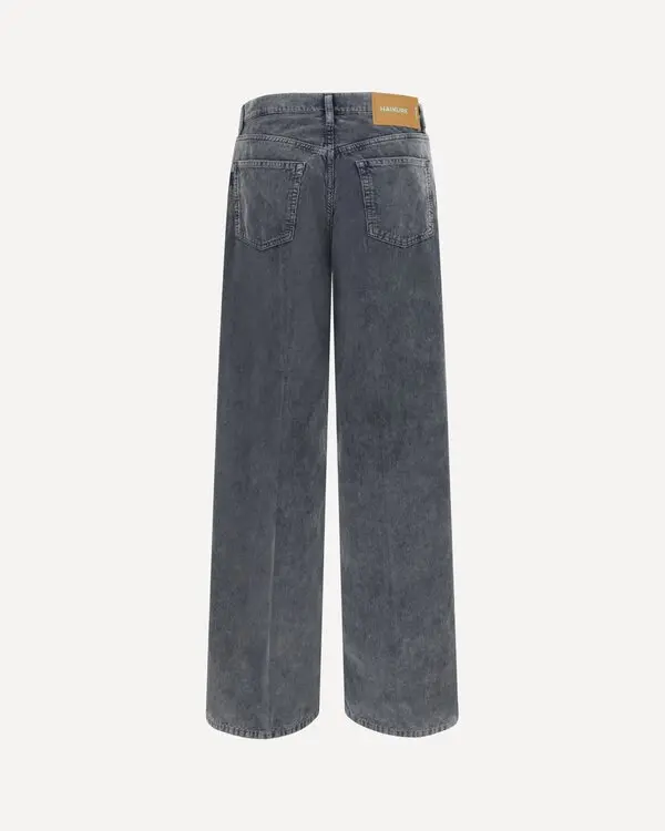 HAIKURE Bethany Velvet Wide Leg Trousers - Grey