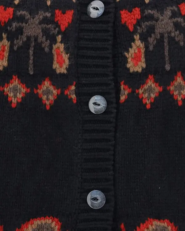Alanui Sweet Winter Cardigan With Shawl Collar And Printed Details
