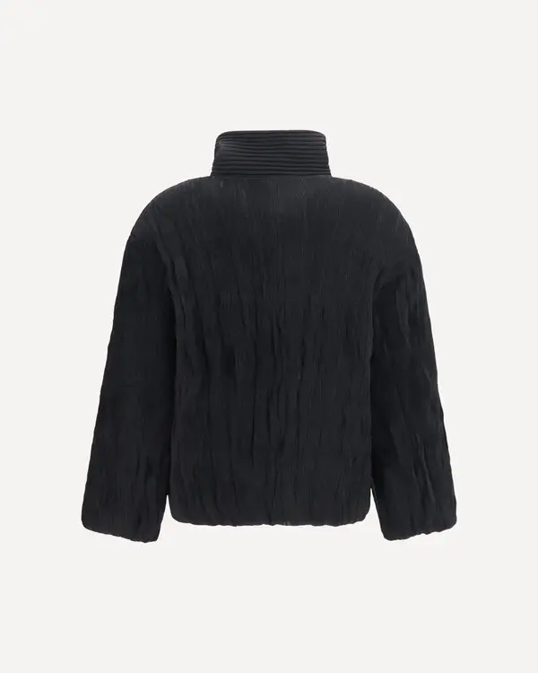 GONGDID DESIGN Jacket Short Padded Jacket With Striped Fabric