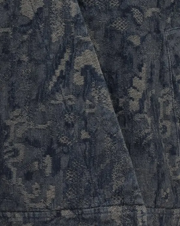 Giorgio Armani Jacket In Oversized Floral Jacquard Denim