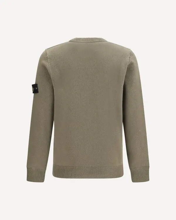 Stone Island Sweater Crewneck With Logo Patch On The Sleeve Ale