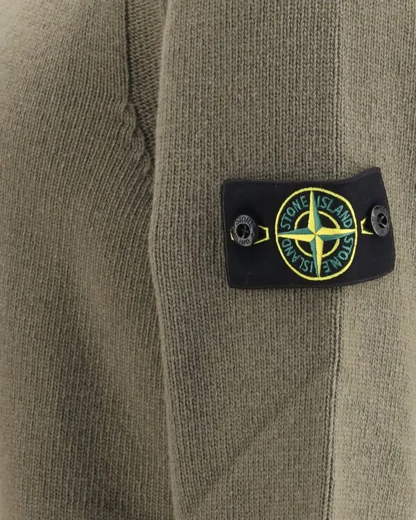 Stone Island Sweater Crewneck With Logo Patch On The Sleeve Ale