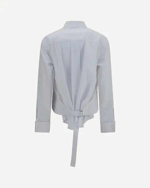 Sacai Cotton Poplin Shirt With Belt