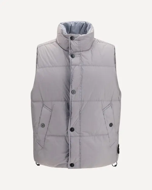 Stone Island Crinkle Reps Ny Padded Vest - Grey
