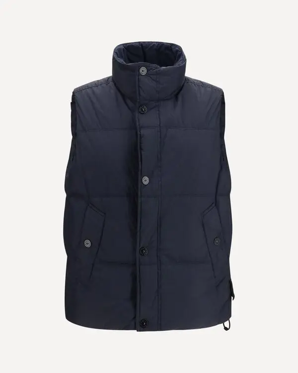 Stone Island Crinkle Rep Ny Padded Vet - Blue