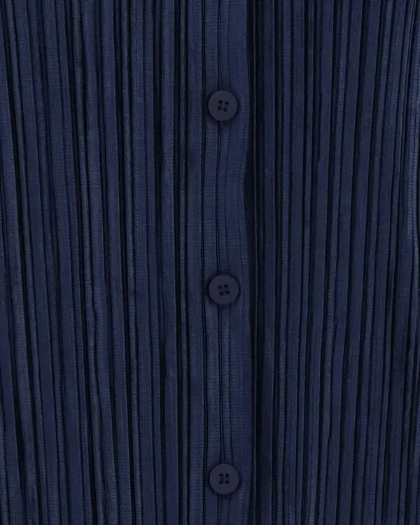 GONGDID DESIGN Velvet-like Striped Shirt