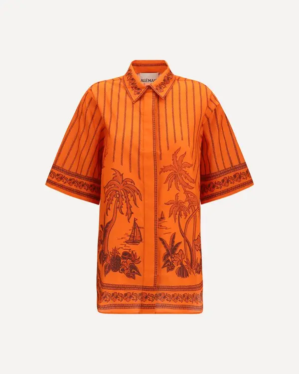 ALEMAIS Oversized Printed Shirt