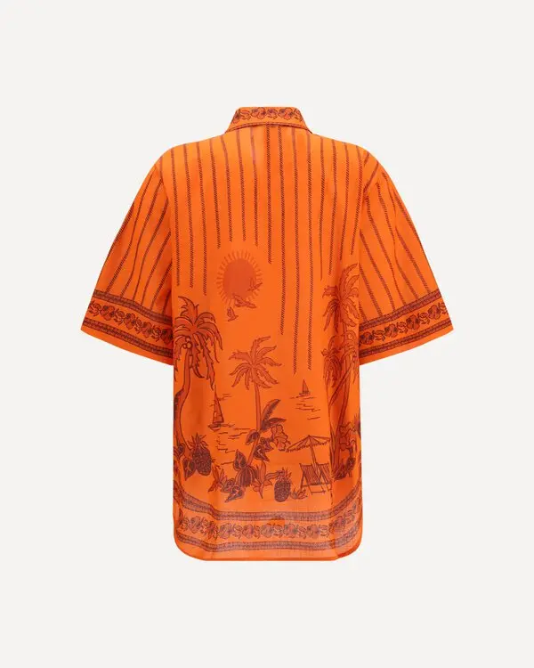 ALEMAIS Oversized Printed Shirt