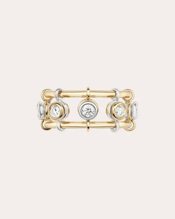 CHELSEA GABRIELLE Diamond Momentum Originé Ring - Gold