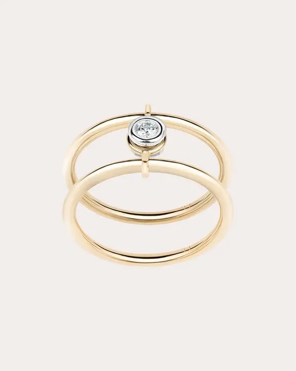 CHELSEA GABRIELLE Diamond & 18k Axis Ring