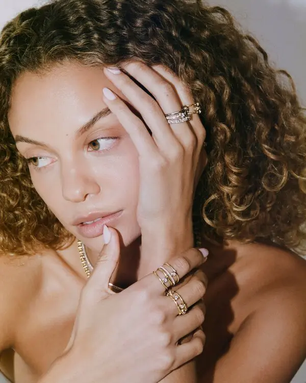 CHELSEA GABRIELLE Diamond & 18k Axis Ring