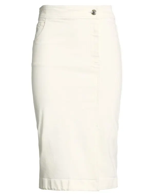 MOORER Stretch Cotton Denim Pencil Skirt