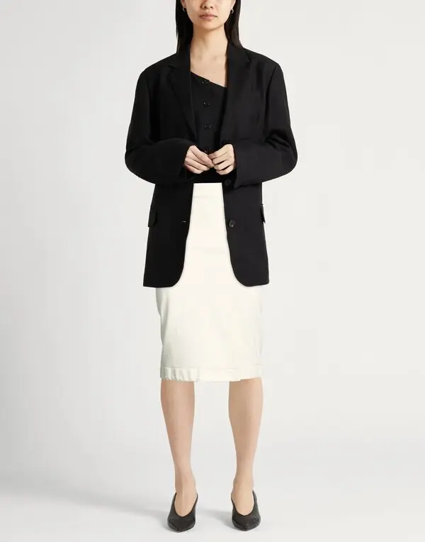 MOORER Stretch Cotton Denim Pencil Skirt