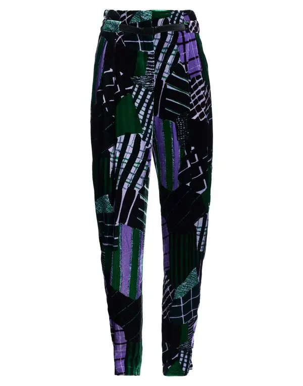 Emporio Armani Multicolor Viscose Silk Tapered Pants