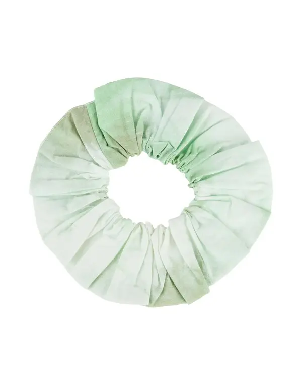 GANNI Woven Organic Cotton Hair Tie - Green