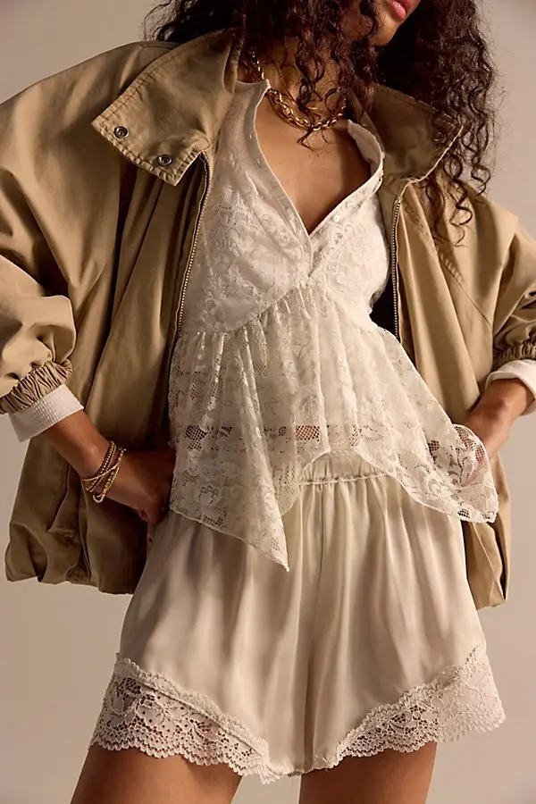 Free People Frill Seeker Lace Cami - Clean Ivory