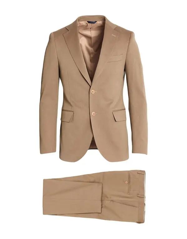TOMBOLINI Suit Camel Size Cotton, Virgin Wool, Elastane
