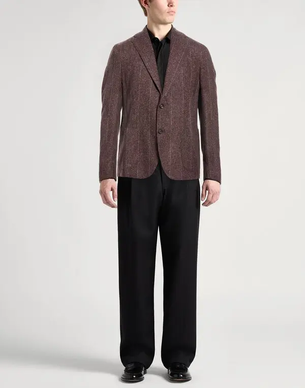 Eleventy Blazer Chocolate Size Silk, Wool, Cashmere