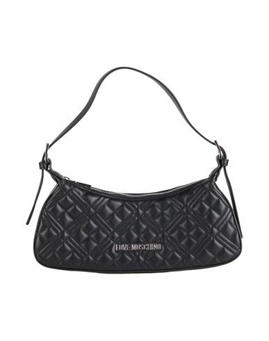 Moschino Shoulder Bag Textile Fibers - Black