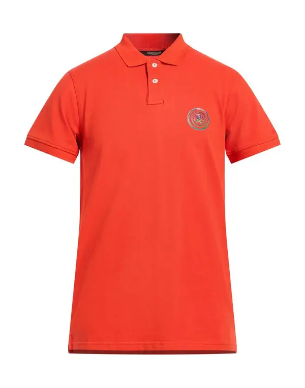 Roberto Cavalli Polo Shirt Size Cotton - Tomato Red