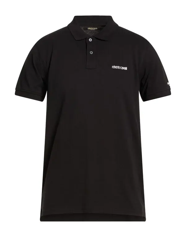 Roberto Cavalli Polo Shirt Size Cotton - Black