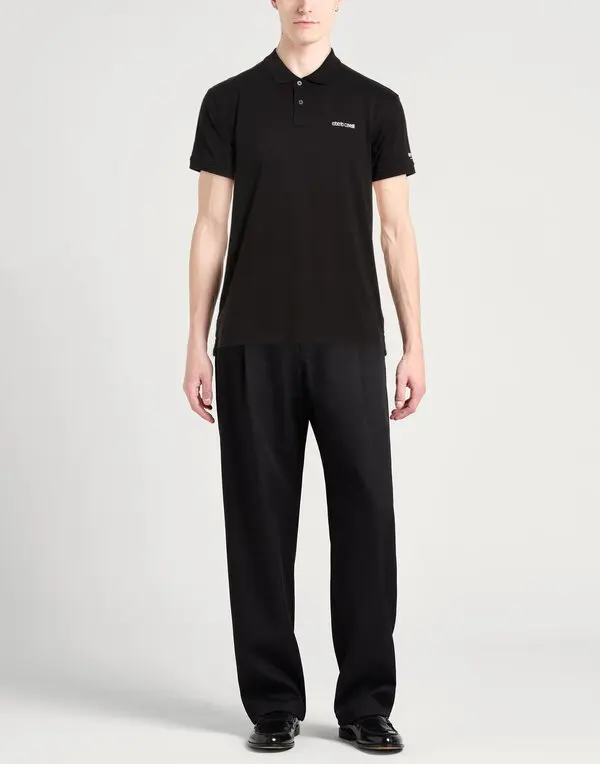 Roberto Cavalli Polo Shirt Size Cotton - Black