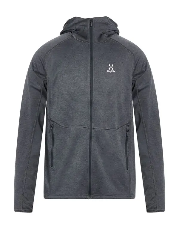 HAGLOFS Sweatshirt Charcoal Size Polyester, Recycled Polyester