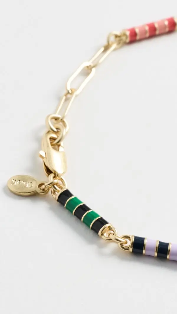 Clare V. Le Stripe Pearl Bracelet