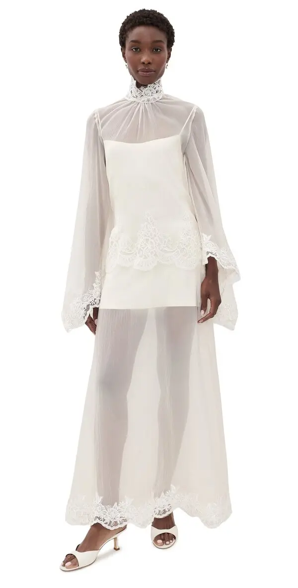 YELLOW THE LABEL Liz Organza Maxi Dress - Ivory